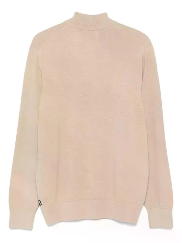 BOSS Zipped Cotton Sweater