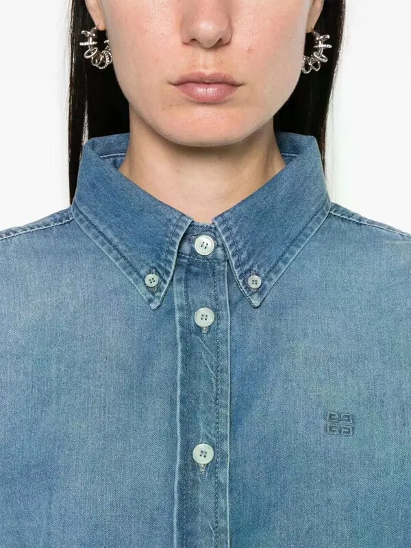 Givenchy Cropped Denim Shirt