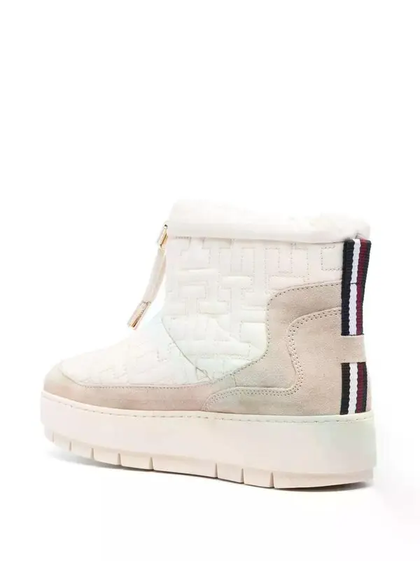 Tommy Hilfiger Monogram-jacquard Platform Snow Boots
