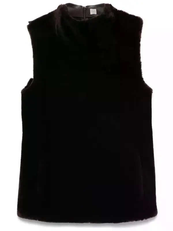 TOTEME Shearling-panel Top