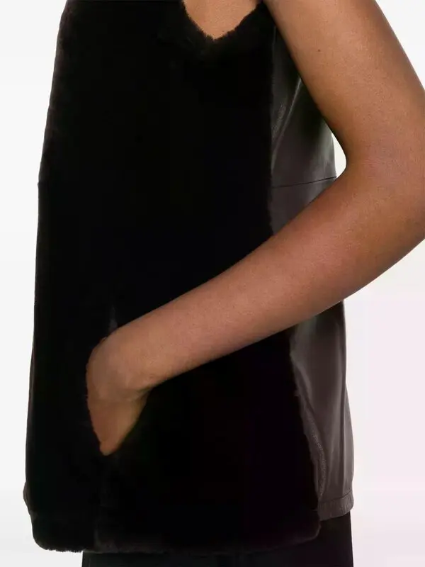 TOTEME Shearling-panel Top