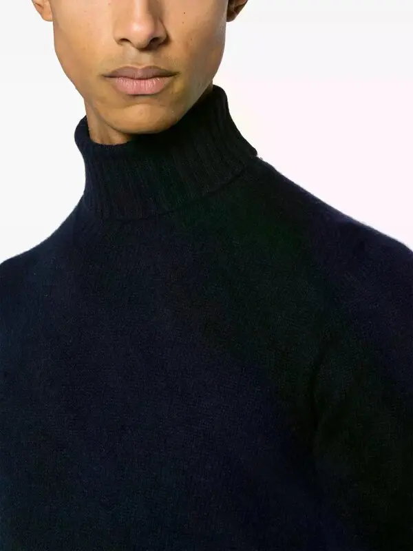 DRUMOHR Cashmere Roll Neck Sweater - Blue