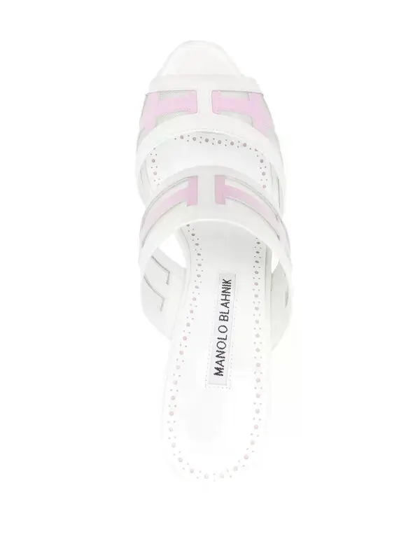 Manolo Blahnik 90mm Avespamu Peep-toe Sandals