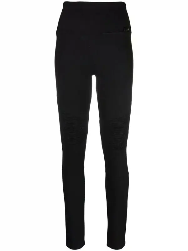 Philipp Plein Ribbed-panel Biker Leggings