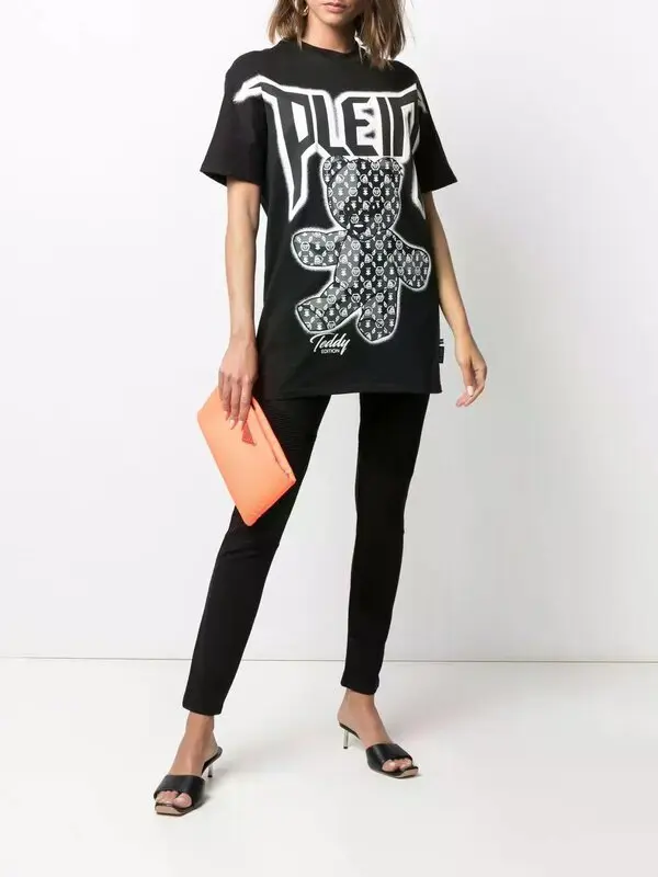 Philipp Plein Ribbed-panel Biker Leggings