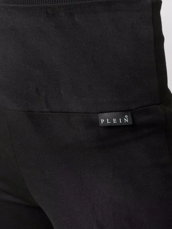 Philipp Plein Ribbed-panel Biker Leggings