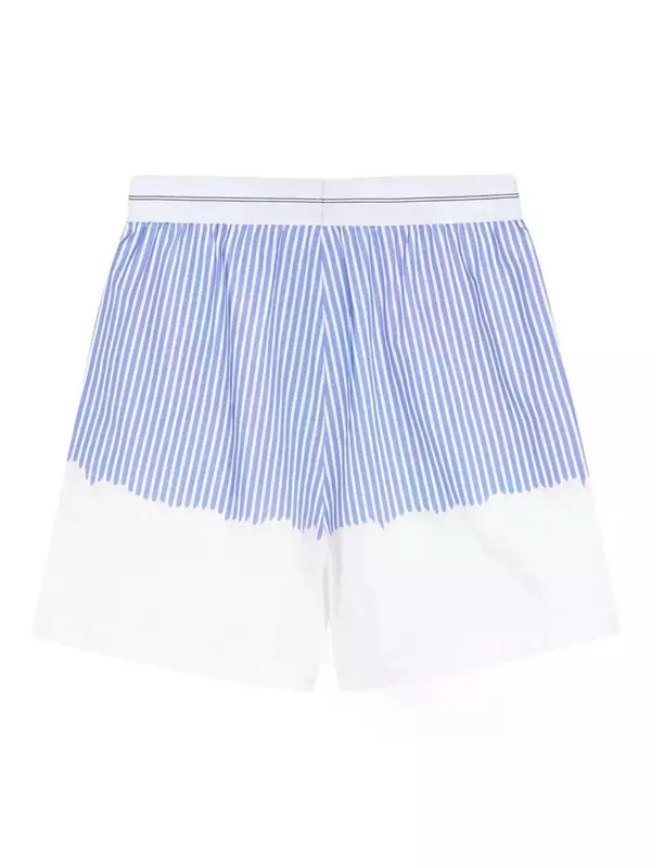MSGM Ombré Striped Cotton Shorts