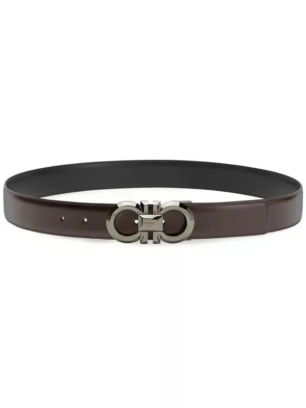 FERRAGAMO Logo-engraved Buckle Reversible Leather Belt
