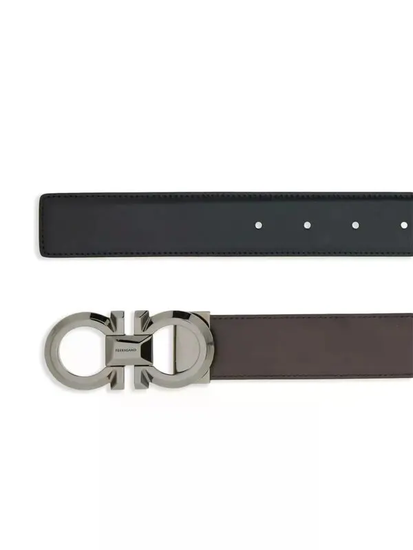 FERRAGAMO Logo-engraved Buckle Reversible Leather Belt
