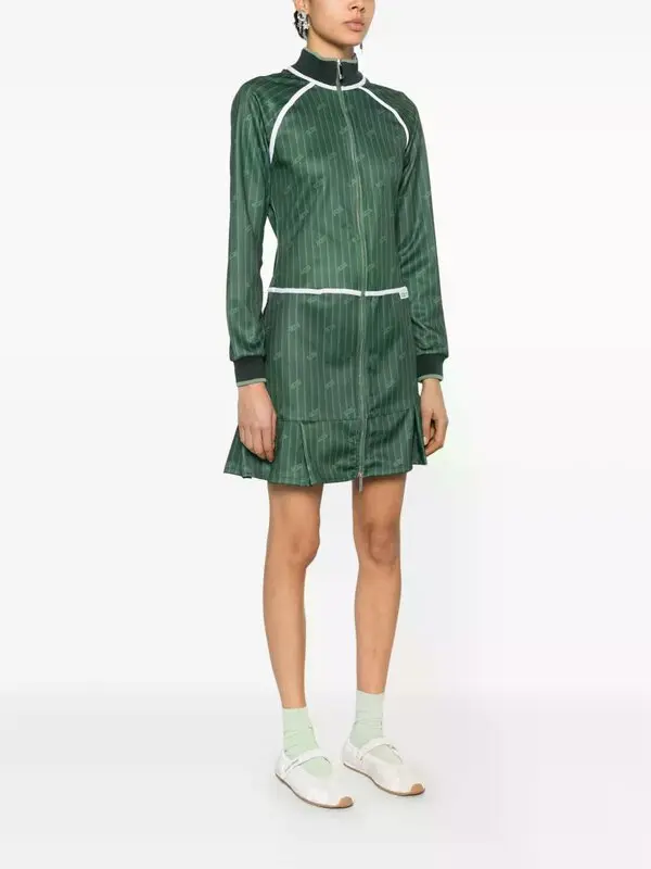 Gcds Pinstriped Zip-up Mini Dress