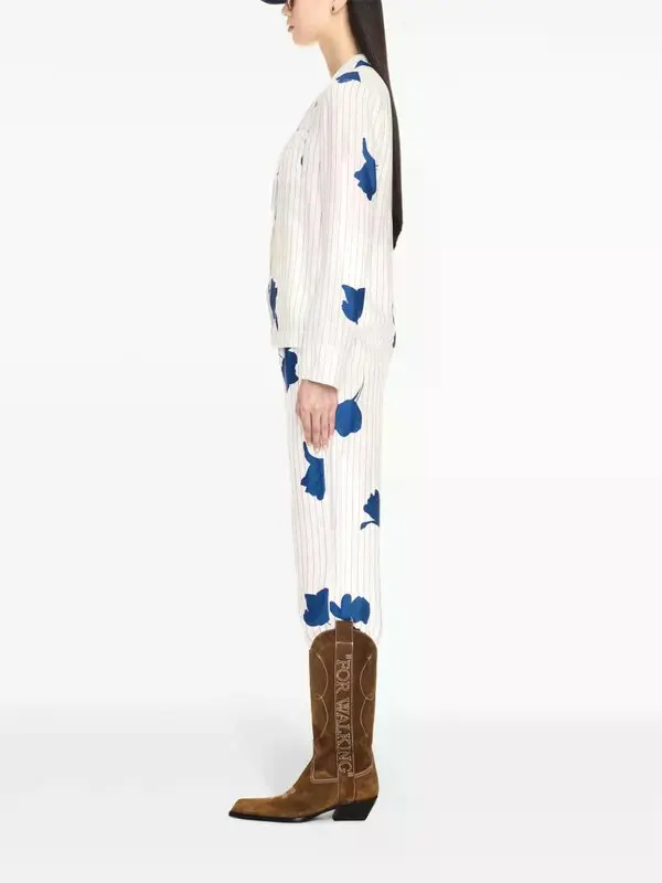 Off-White Striped Poplin Pajama Shirt