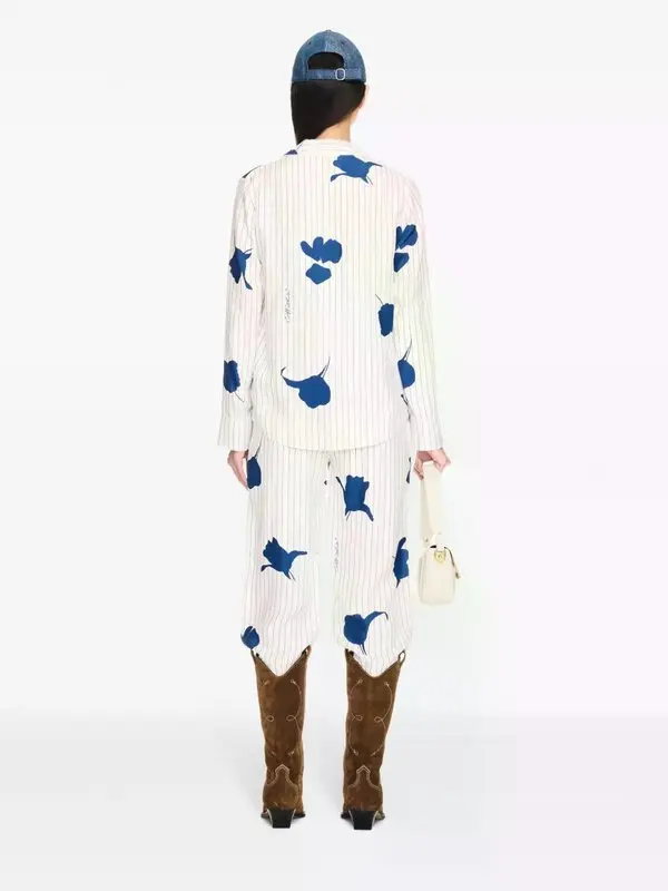 Off-White Striped Poplin Pajama Shirt