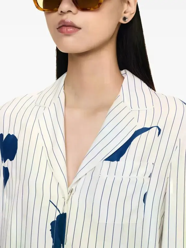 Off-White Striped Poplin Pajama Shirt