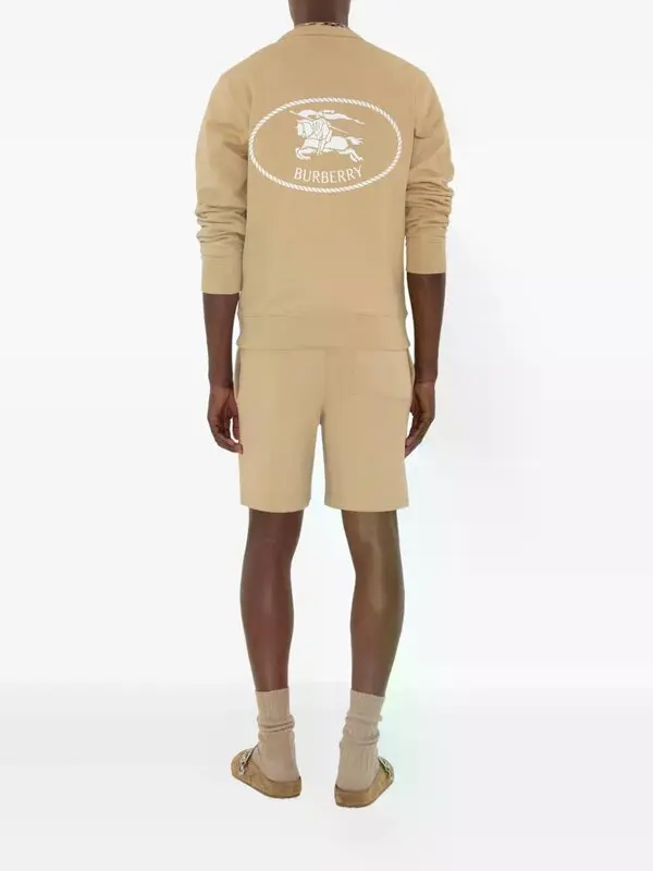 Burberry Knight Stamp Cotton Shorts