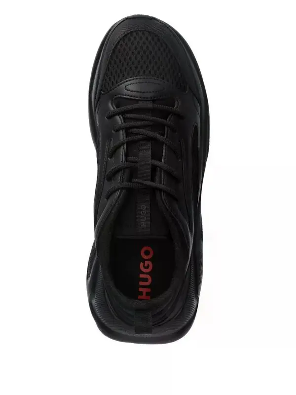 Hugo Mesh-paneled Sneakers - Black
