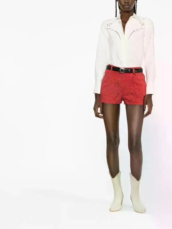 Etro Paisley-print Denim Shorts