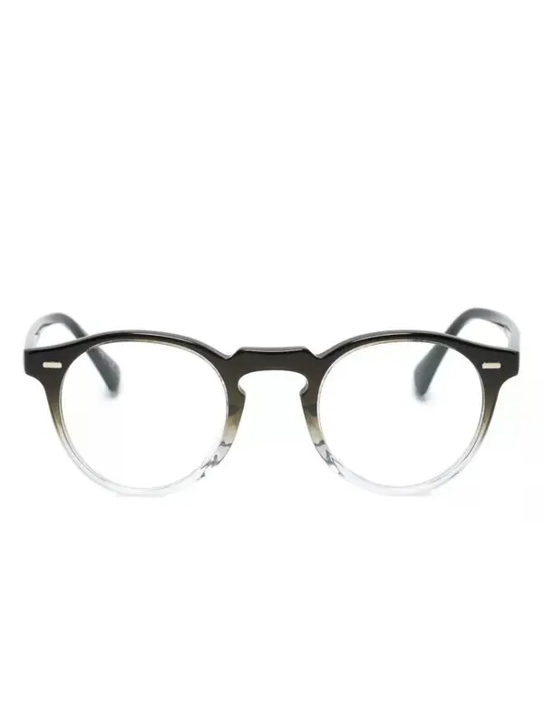 Oliver Spencer Gregory Peck Round-frame Eyeglasses - Black