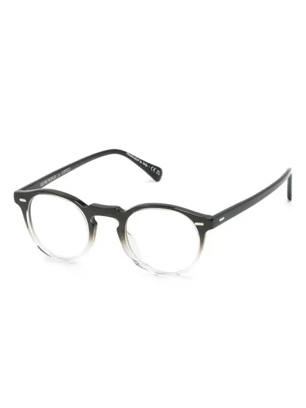 Oliver Spencer Gregory Peck Round-frame Eyeglasses - Black