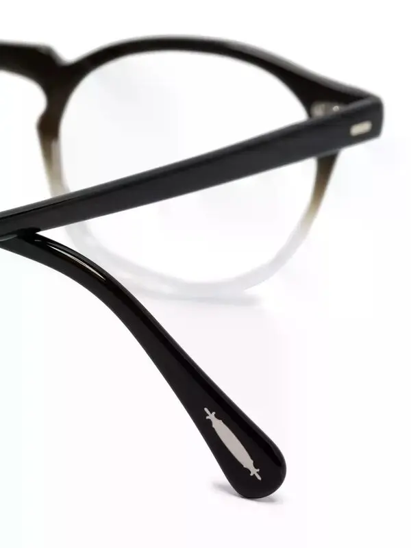 Oliver Spencer Gregory Peck Round-frame Eyeglasses - Black