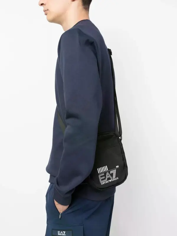 EA7 Logo-print Messenger Bag