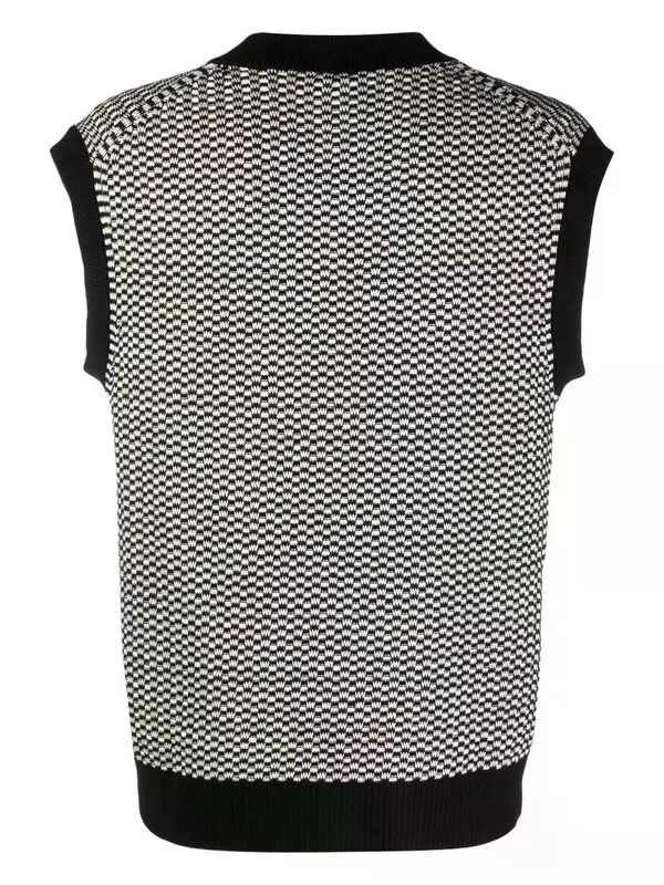Helmut Lang Checked V-neck Vest