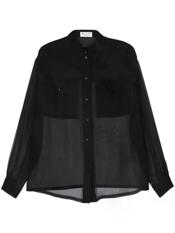 Saint Laurent Semi-sheer Silk Shirt