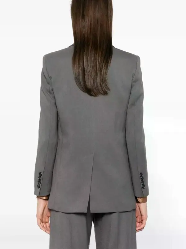 BLANCA VITA Double-breasted Flannel Blazer