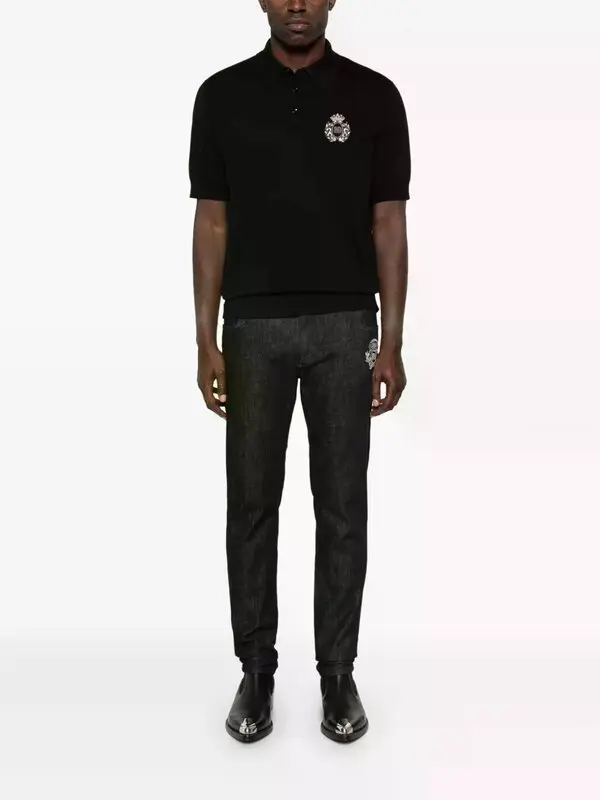 Dolce & Gabbana Logo-embroidered Polo Shirt