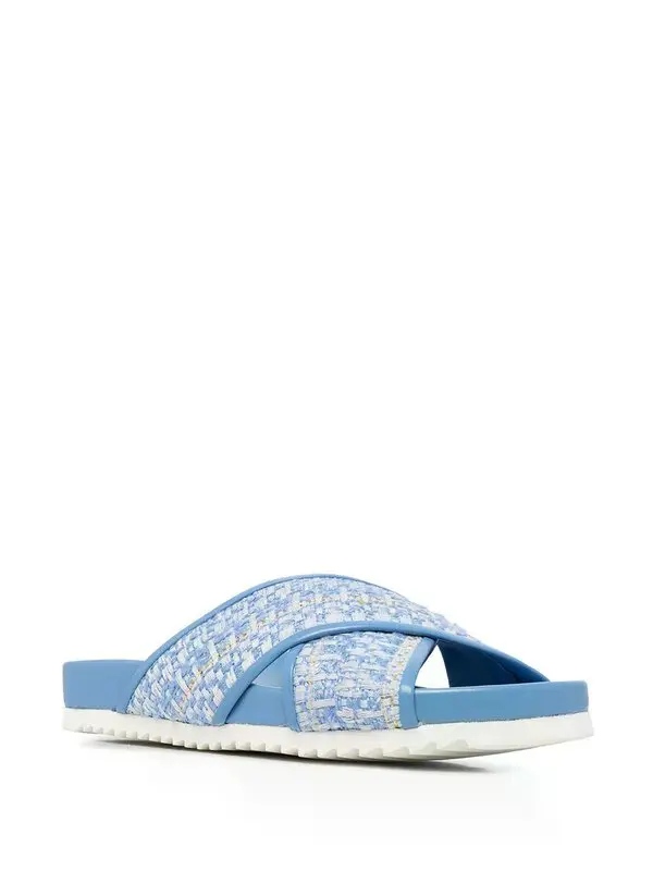 MADISON MAISON Crossover Strap Sandals - Blue