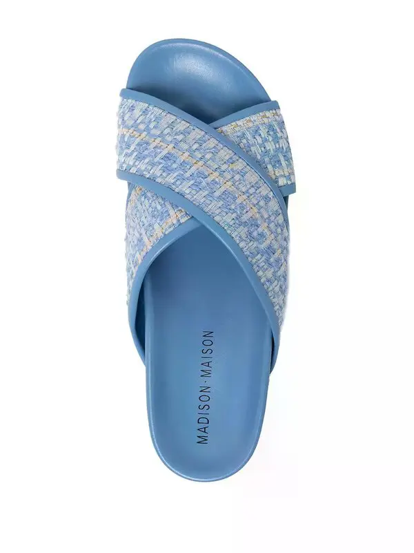 MADISON MAISON Crossover Strap Sandals - Blue