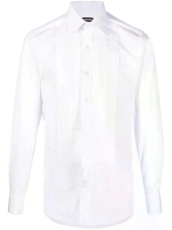 TOM FORD Pintuck Long-sleeve Shirt