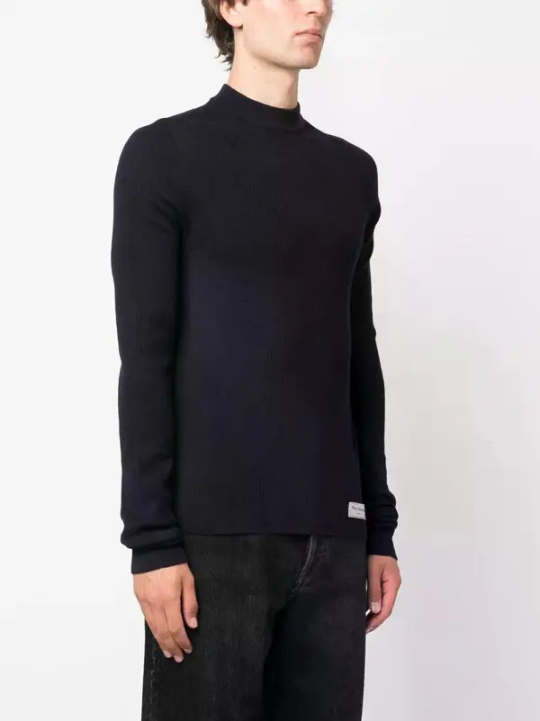 Balmain Logo-patch Merino Wool Jumper