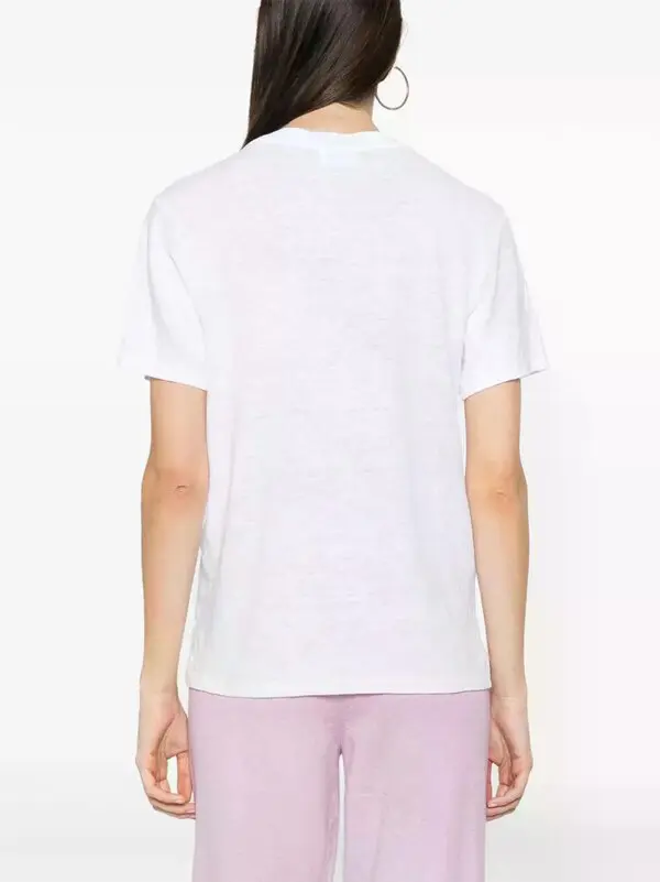 MARANT ETOILE Zewel Linen T-shirt - White