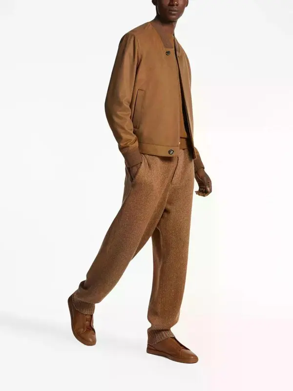 Zegna Elements Oasi Cashmere Bomber Jacket - Brown
