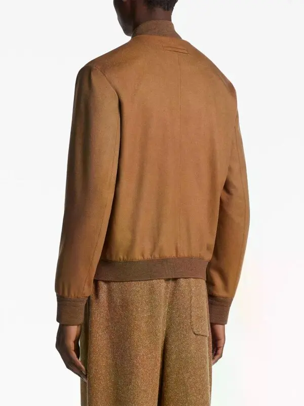 Zegna Elements Oasi Cashmere Bomber Jacket - Brown