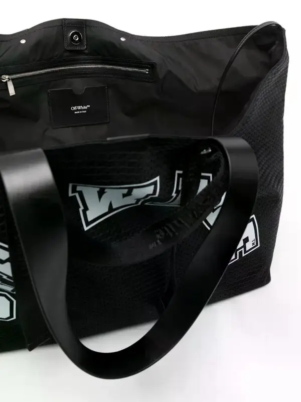 Off-White Logo-print Mesh Tote Bag