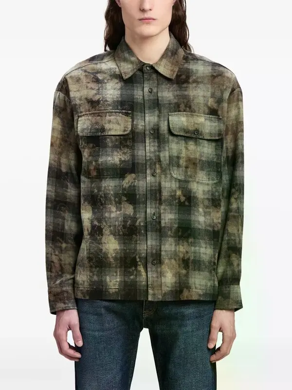 Palm Angels Logo-print Check-pattern Shirt