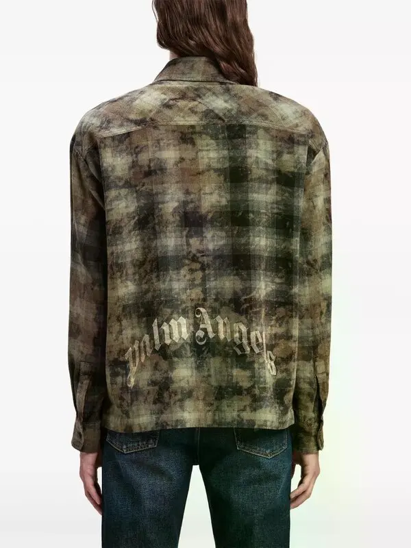 Palm Angels Logo-print Check-pattern Shirt