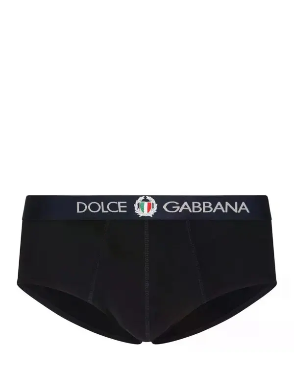 Dolce & Gabbana Logo-waistband Briefs - Black