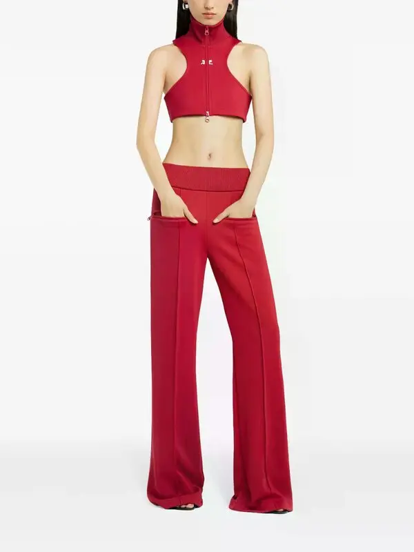 COURREGES Cropped Gilet - Red