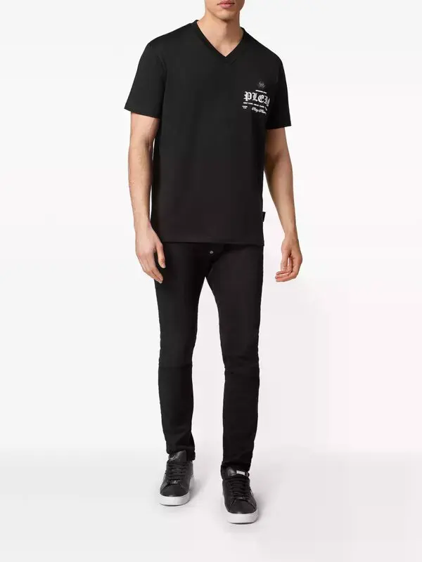 Philipp Plein Logo-print V-neck T-shirt