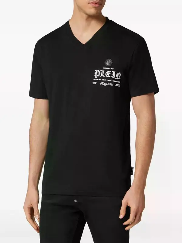 Philipp Plein Logo-print V-neck T-shirt