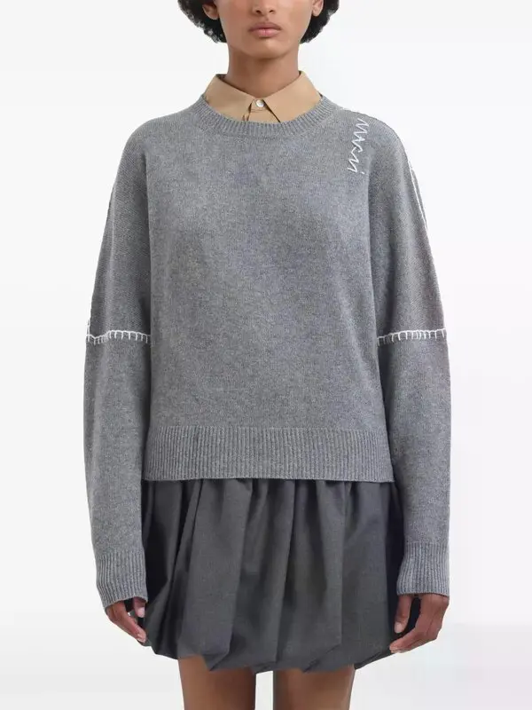 Marni Whipstitch-trim Crew Neck Sweater