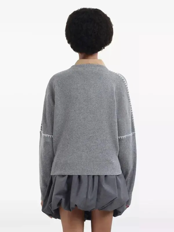 Marni Whipstitch-trim Crew Neck Sweater