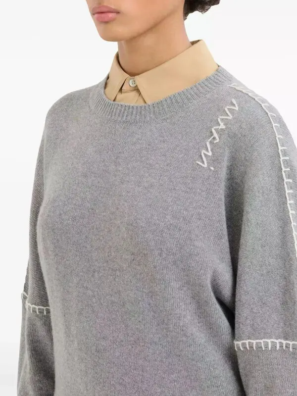 Marni Whipstitch-trim Crew Neck Sweater