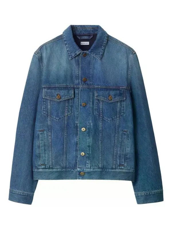 Burberry Denim Jacket With Patch Detail