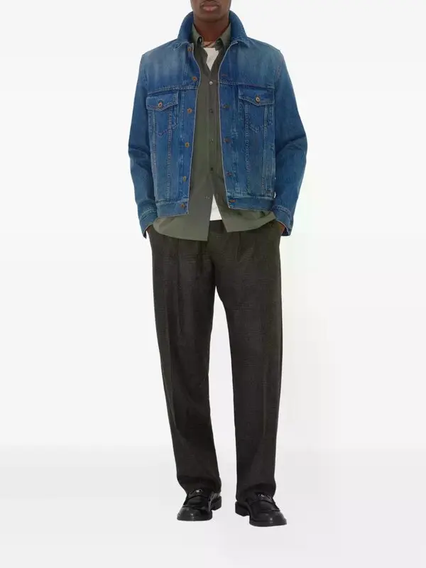 Burberry Denim Jacket With Patch Detail