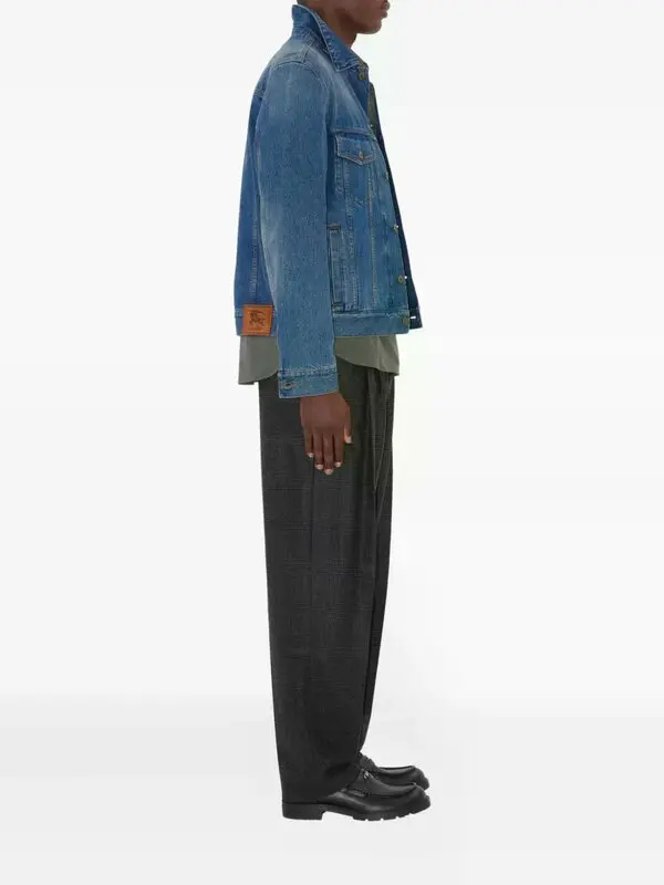 Burberry Denim Jacket With Patch Detail