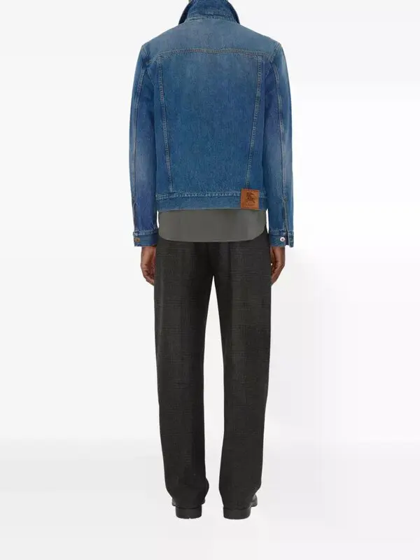 Burberry Denim Jacket With Patch Detail
