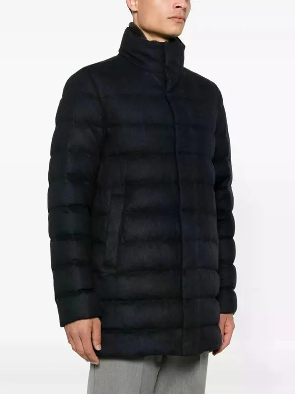 Herno Quilted Padded Coat With Detachable Faux-fur Collar